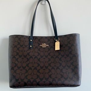 Coach | Bags | Coach Classic Monogram Leather Tote | Poshmark